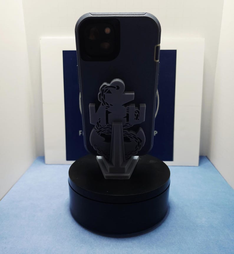 US Navy Anchor Phone Stand | 3D Printed USN Cell Holder | CPO Desk Gift ...