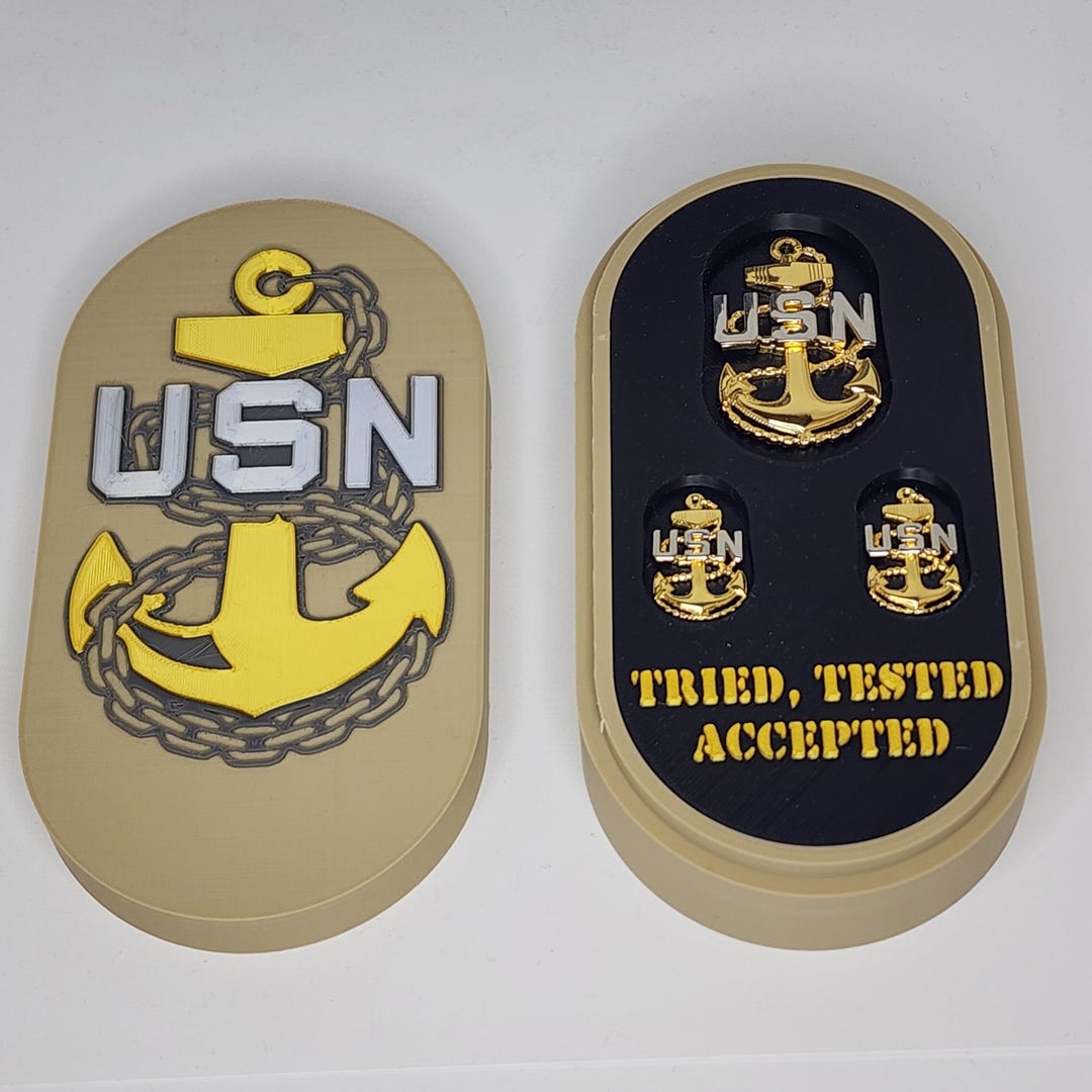 Personalized | US Navy Anchor Box–chief, Senior Chief & Master Chief ...