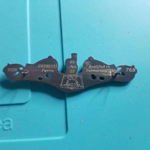 Custom Submarine Warfare Pin – Personalized Navy Dolphin Insignia Gift ...