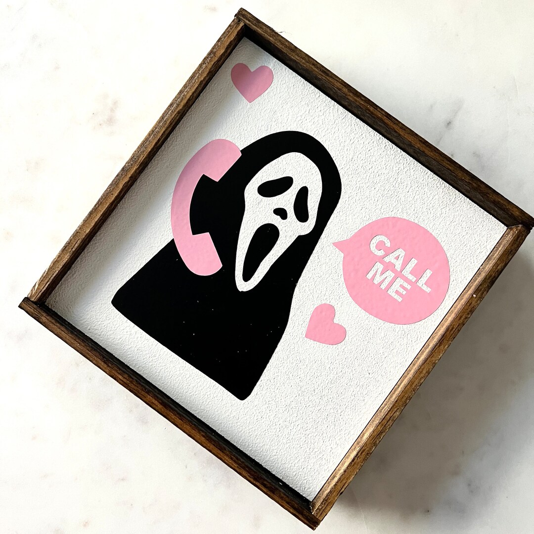 Call Me Scream Ghostface Bar Decor, Tiered Tray Sign, Fall, Farmhouse ...