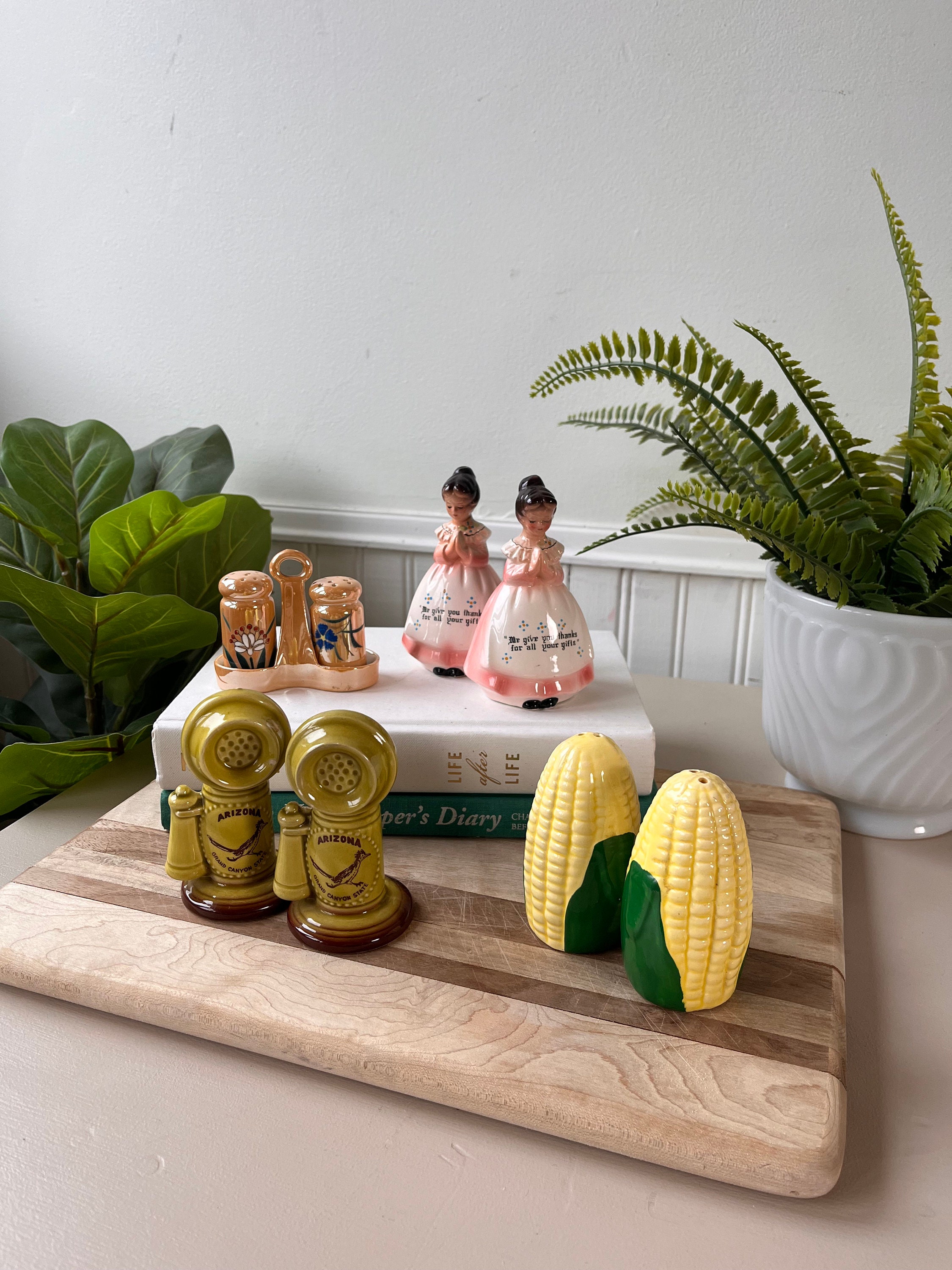 Vintage 1970s Salt and Pepper Shaker Set, Midcentury MCM Novelty ...