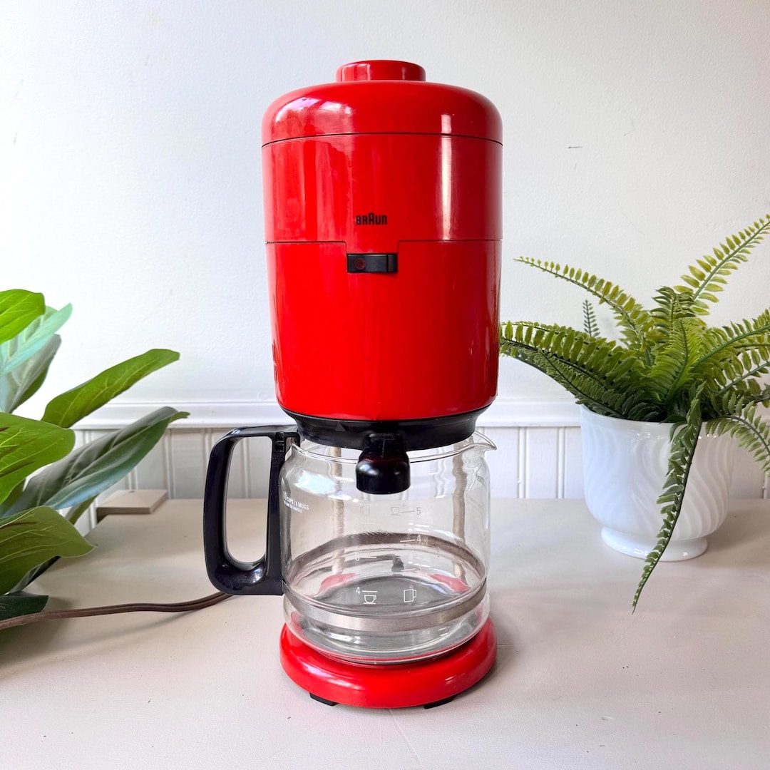 RARE Vintage 1972 Braun KF20 Red Coffee Maker by Florian Seiffert, MCM ...
