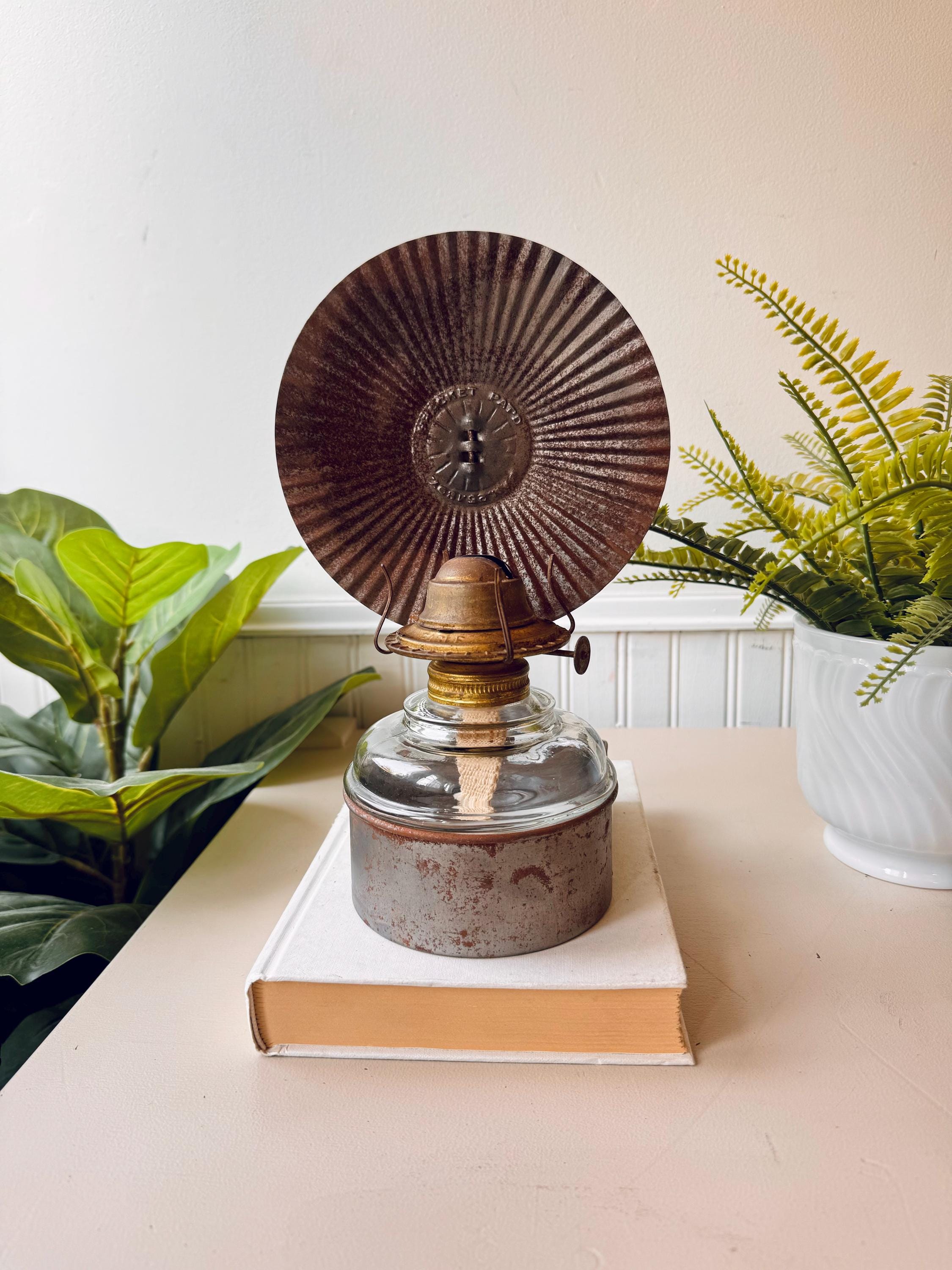 Vintage 1930s Eagle Oil Lamp With Reflector Wall Sconce, Antique Wall ...