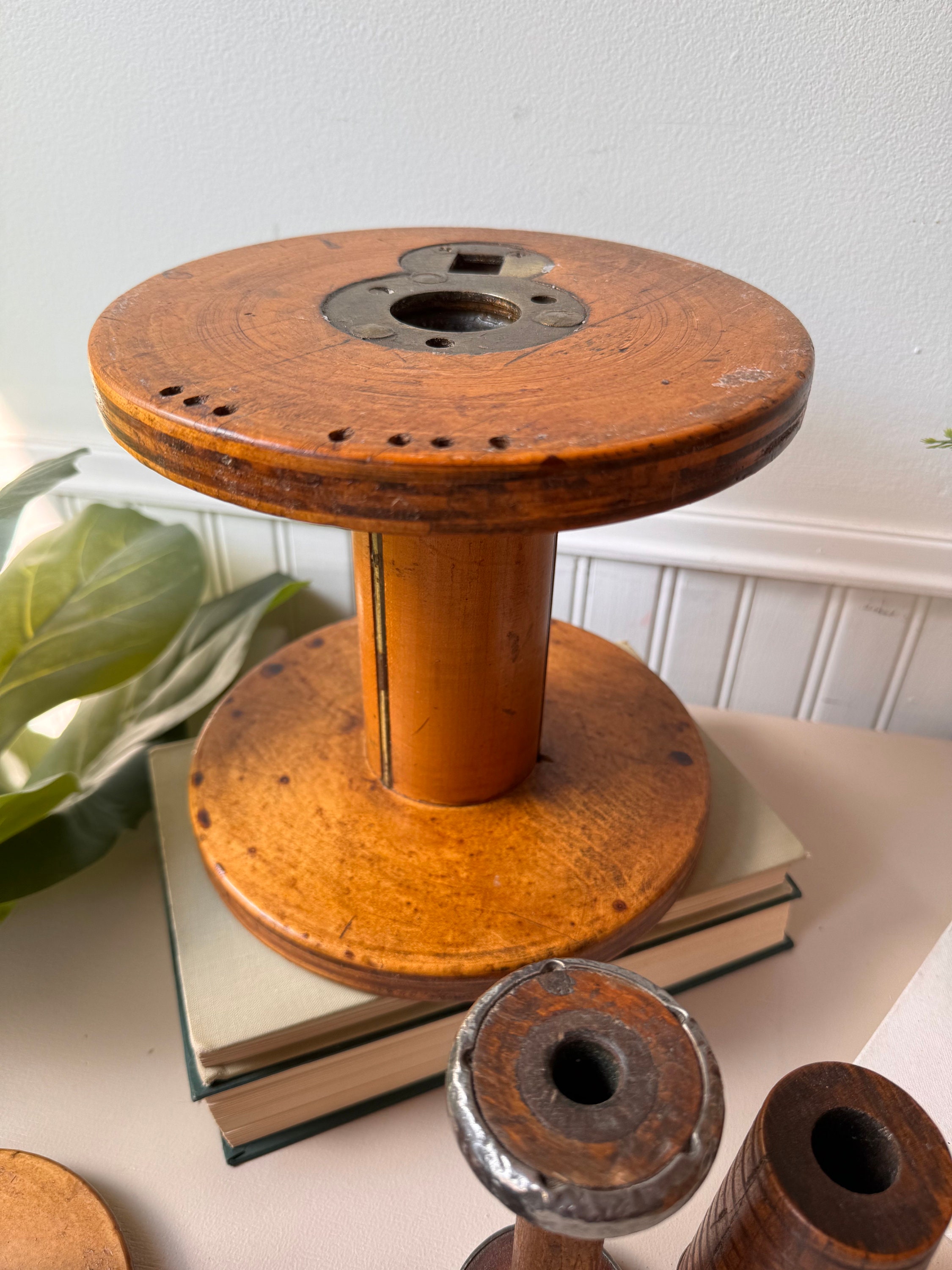 Vintage 1920s Wooden Industrial Thread Spools, Set of 11, Includes 1 ...