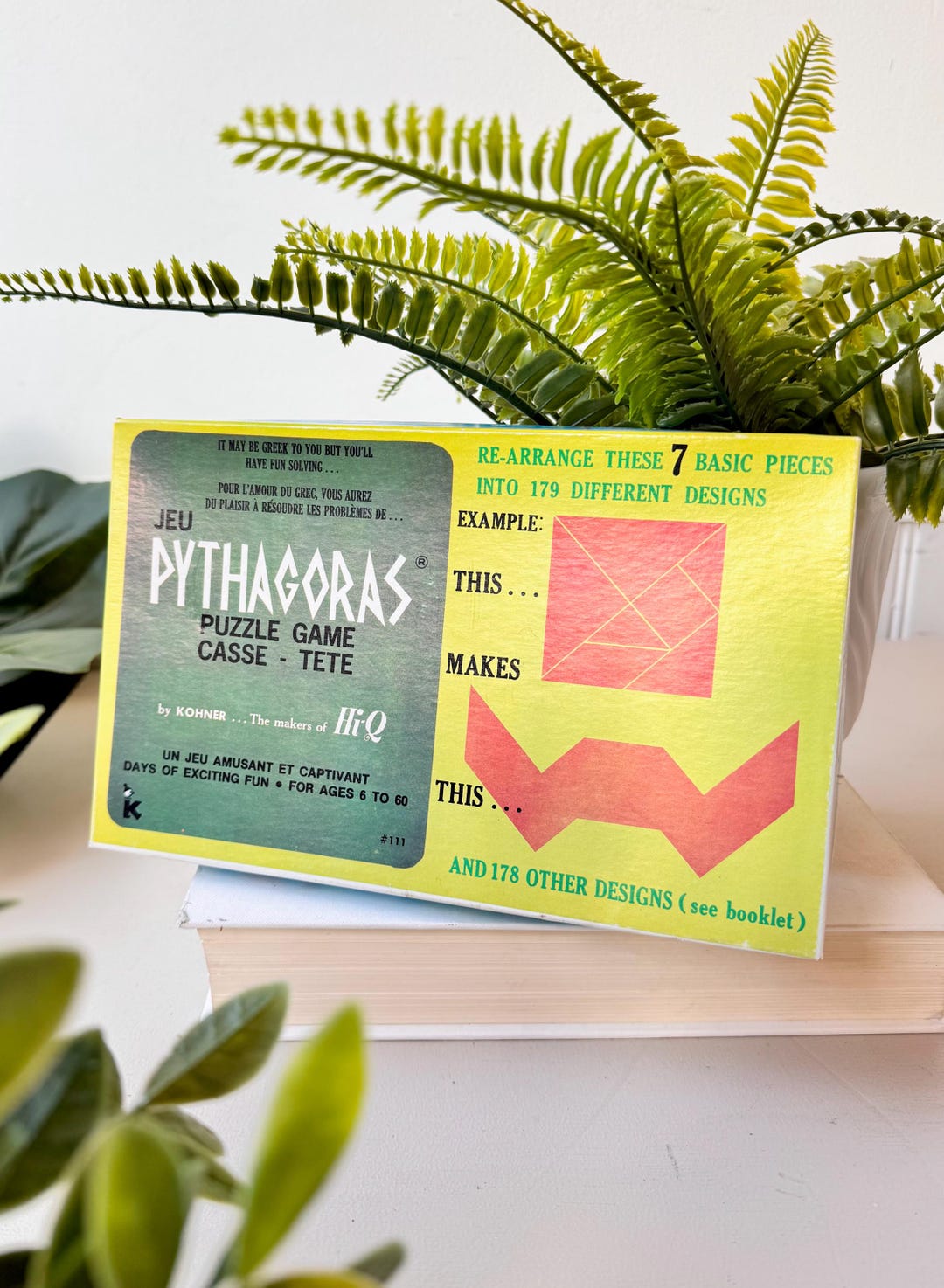 Vintage 1970s Pythagoras Puzzle Game by Kohner, MCM Mid Century Classic ...