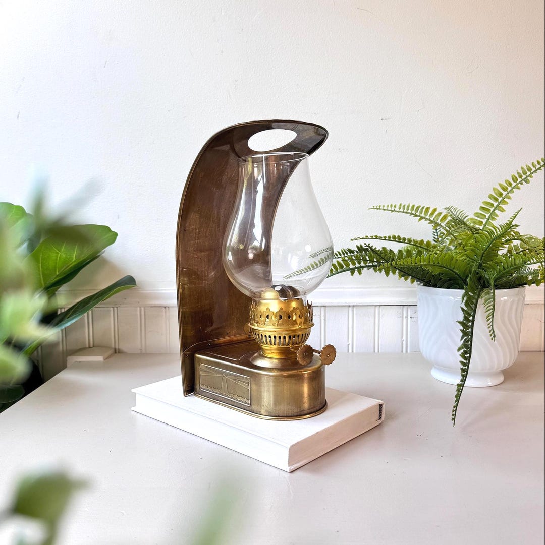 RARE Vintage 1960s DHR Holland Brass Oil Lamp, MCM Mid Century Den Haan ...