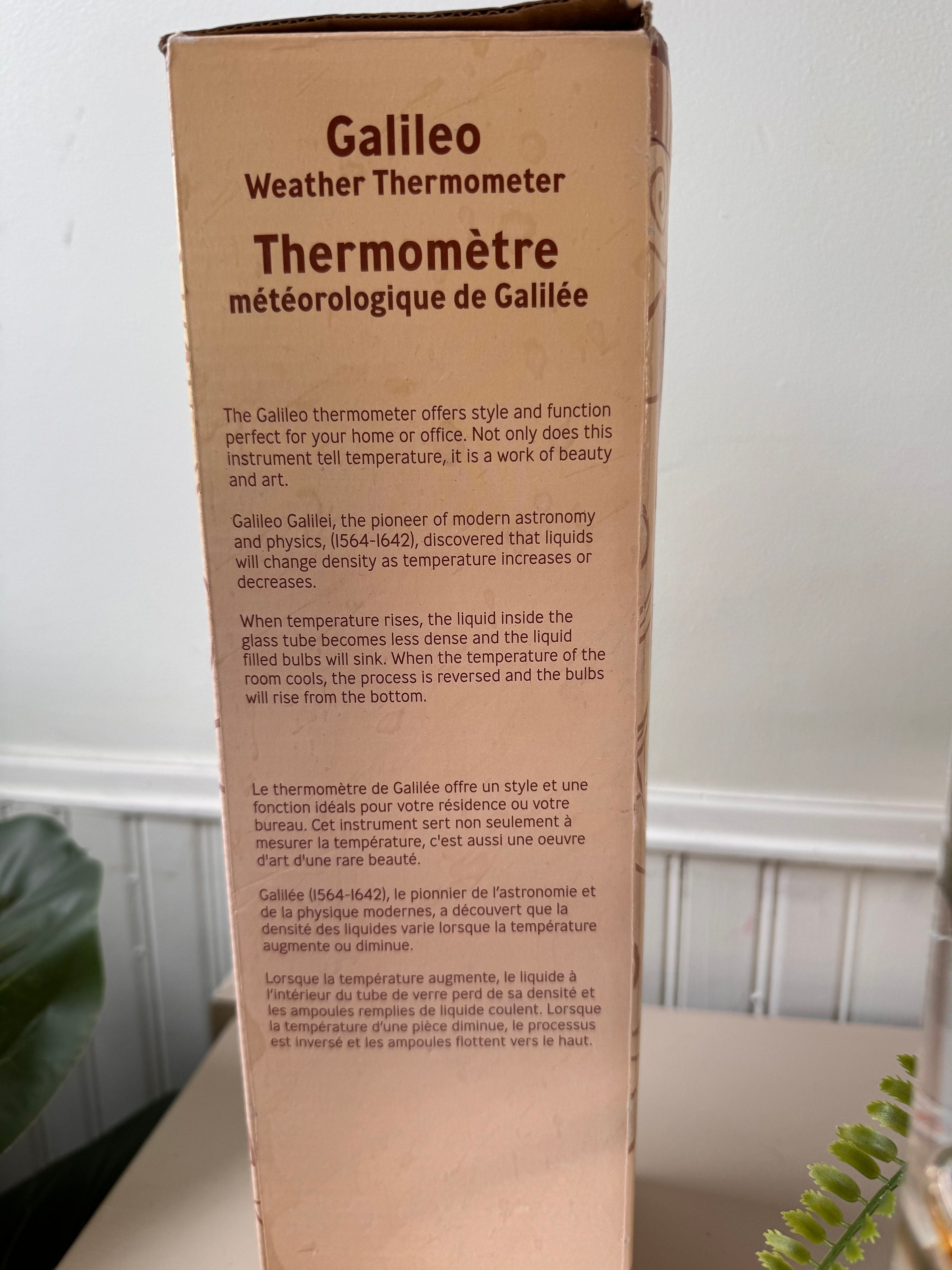 Vintage 1980s Galileo Free Standing Thermometer, Made in Germany ...