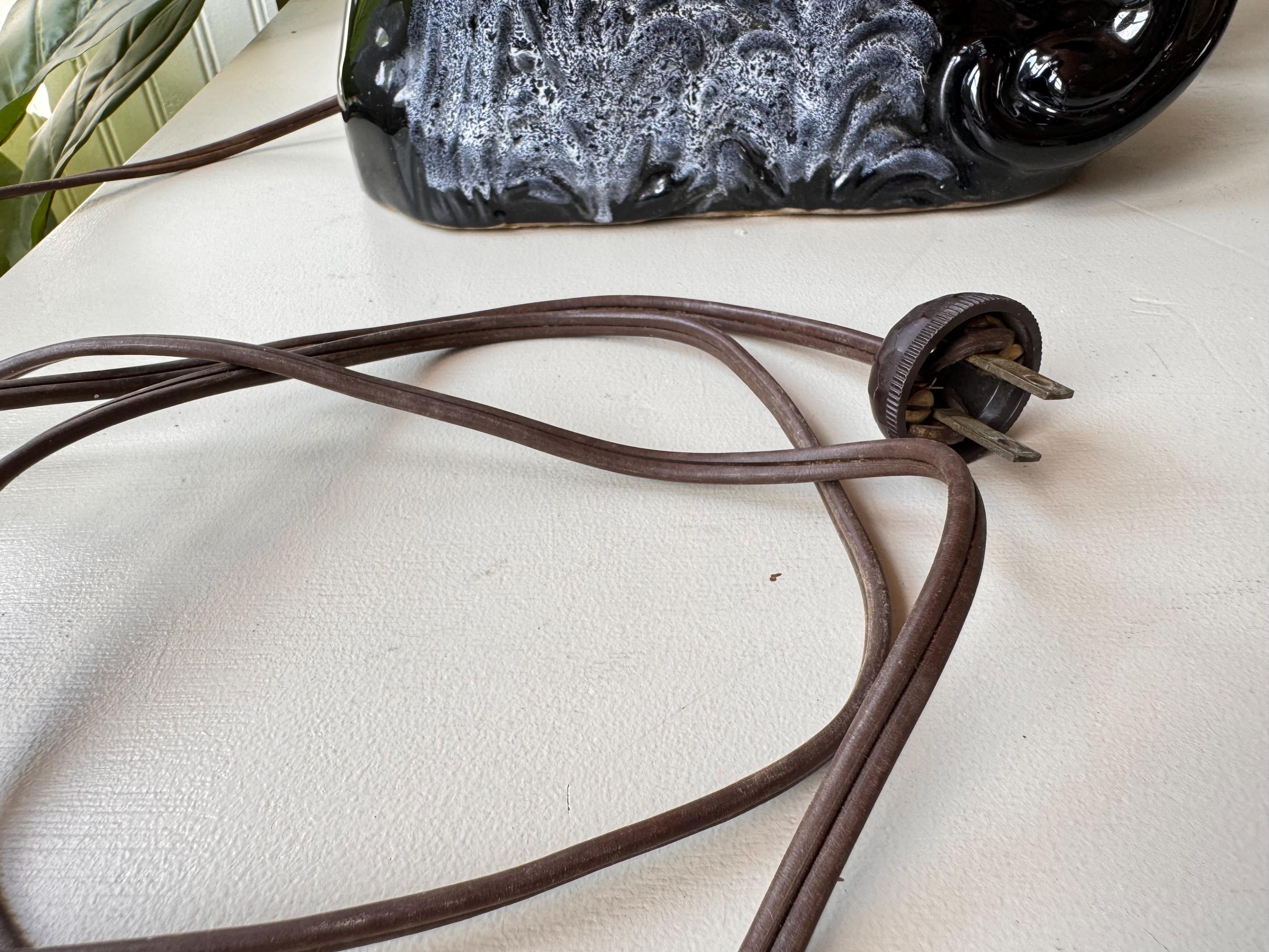 Vintage 1950s Black Panther Ceramic TV Lamp Figurine, MCM Mid Century ...