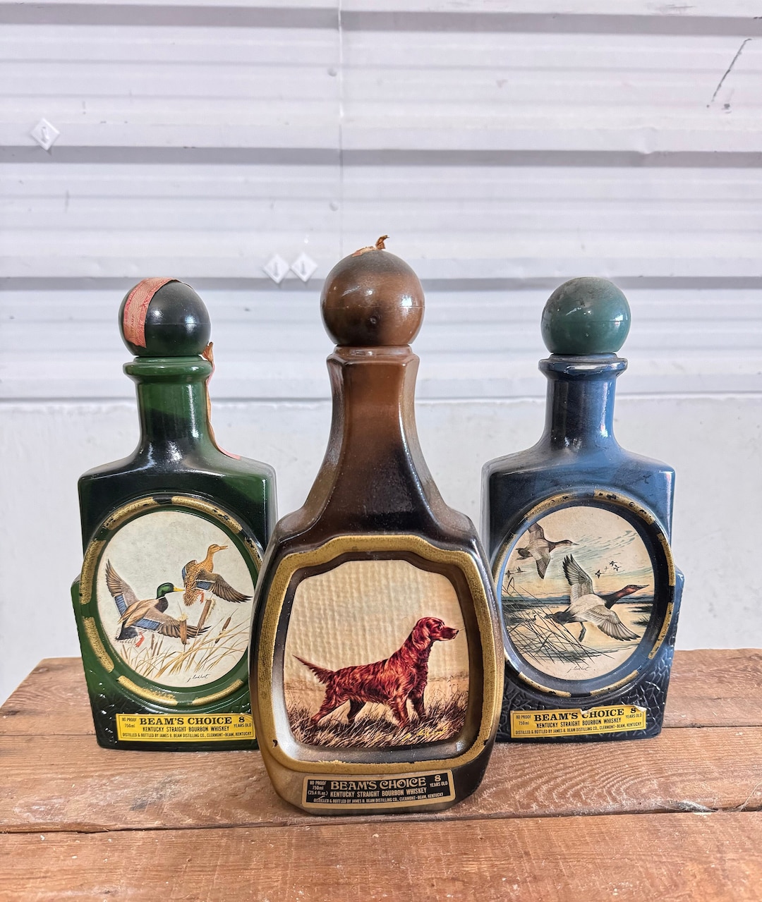 Vintage 1970s Jim Beam Decanters, Set of 3, James Lockhart Art ...