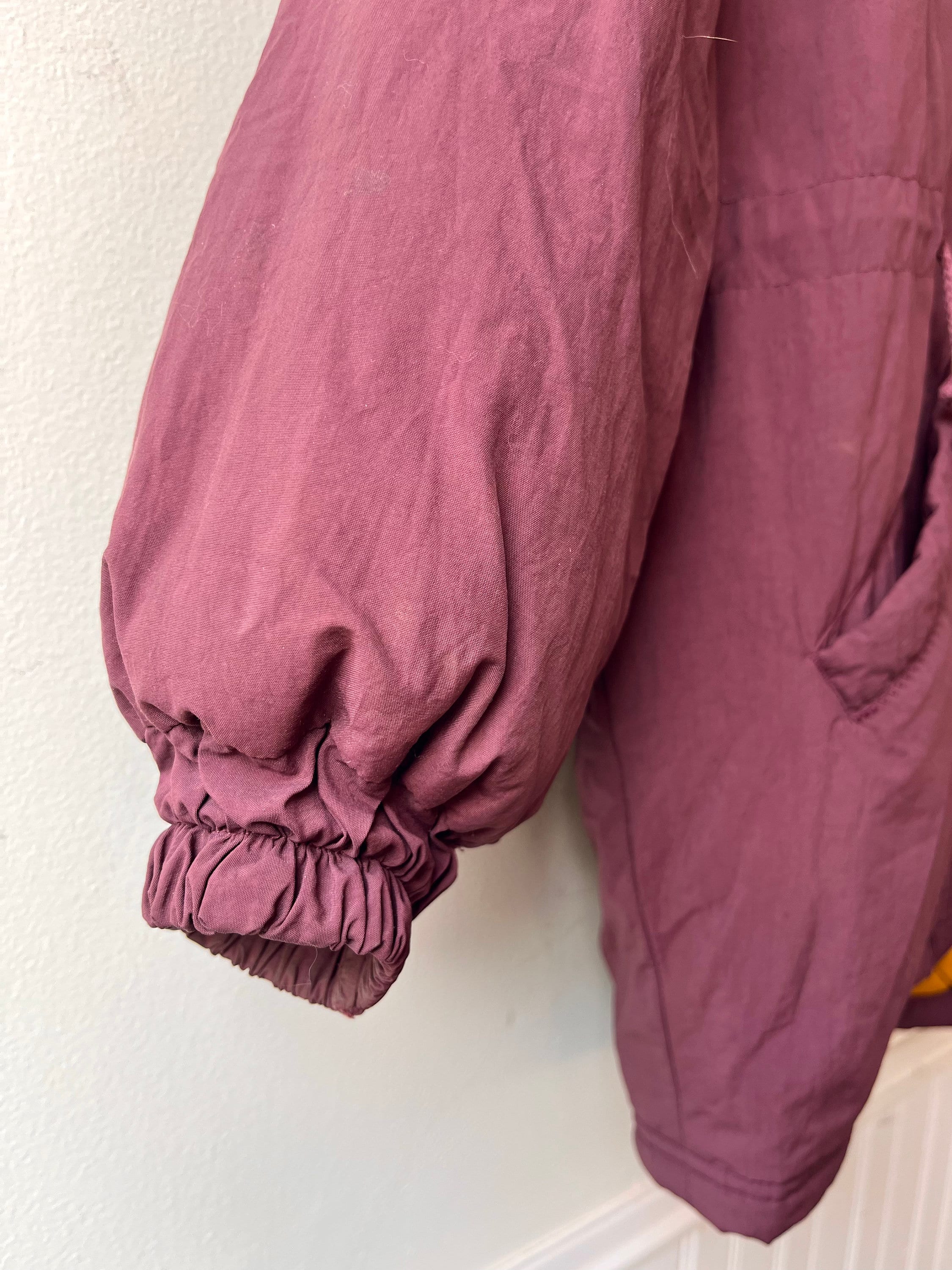 Vintage 1980s Espirt Jacket, Plum Exterior & Mustard Interior, Snap ...