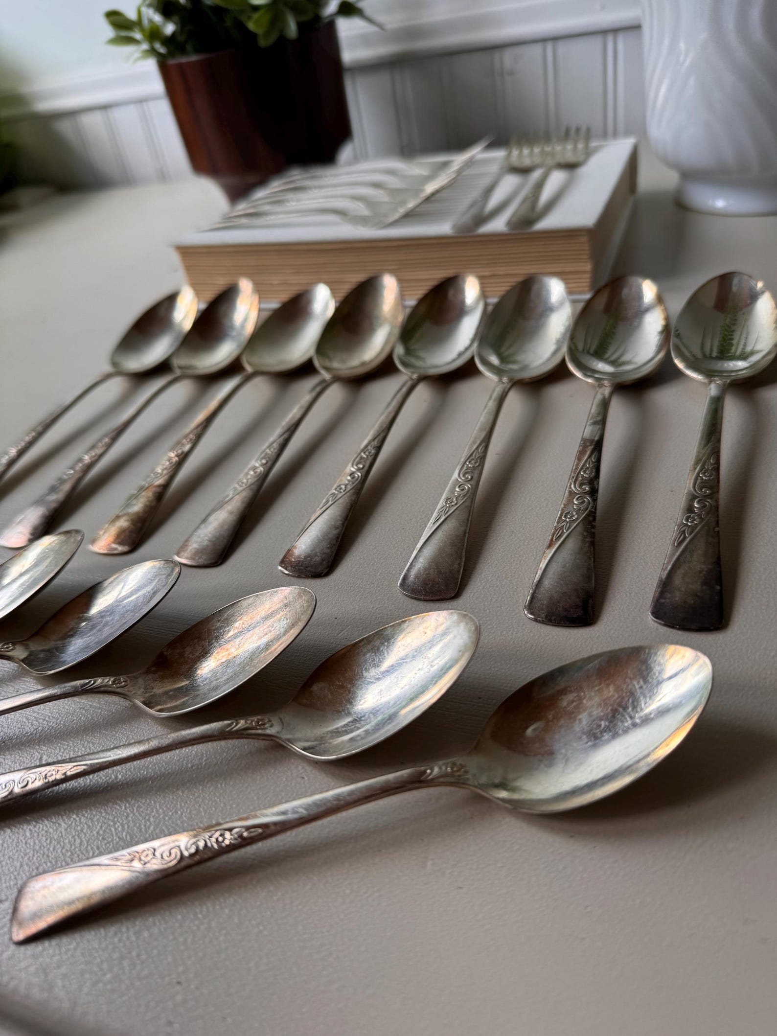 Vintage 1950s Revelation Precious Flower Silver Plated Flatware, Set of ...