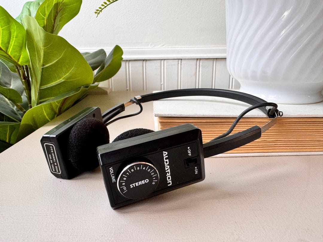 Vintage 1980s Aldatron AM FM Radio Headset, Retro Radio Headphones With ...