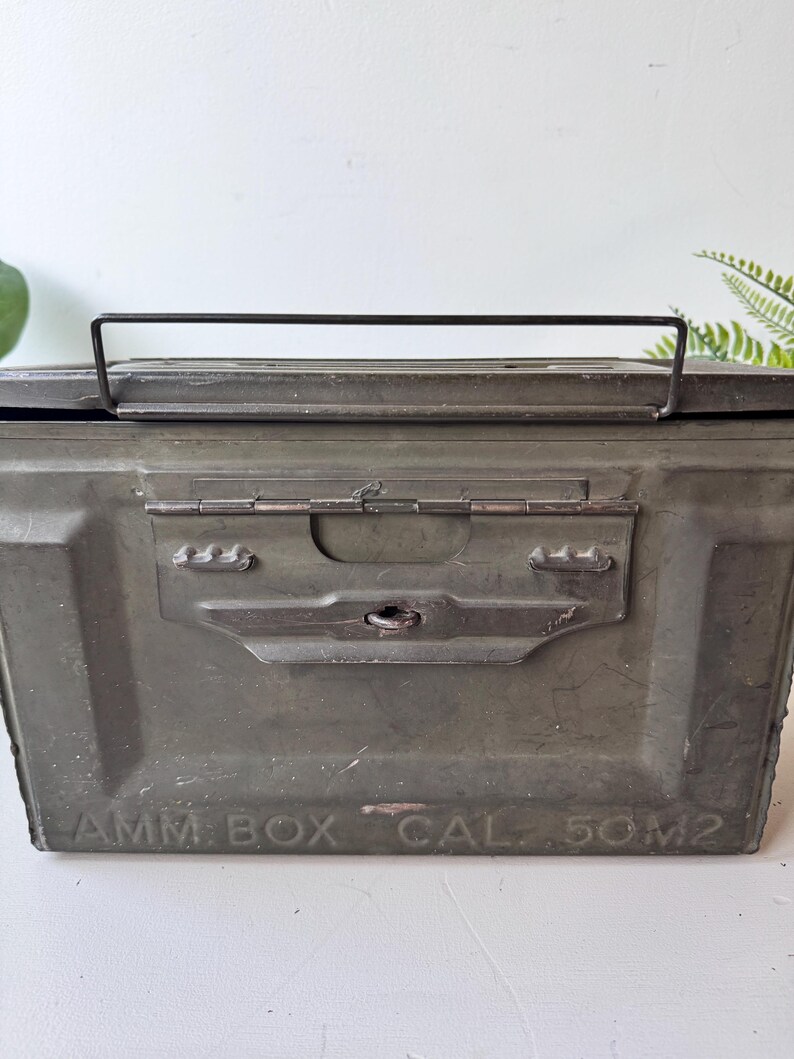 Vintage 1940s Military Ammo Box Cal 50 M2, MCM Mid Century WWII Era ...