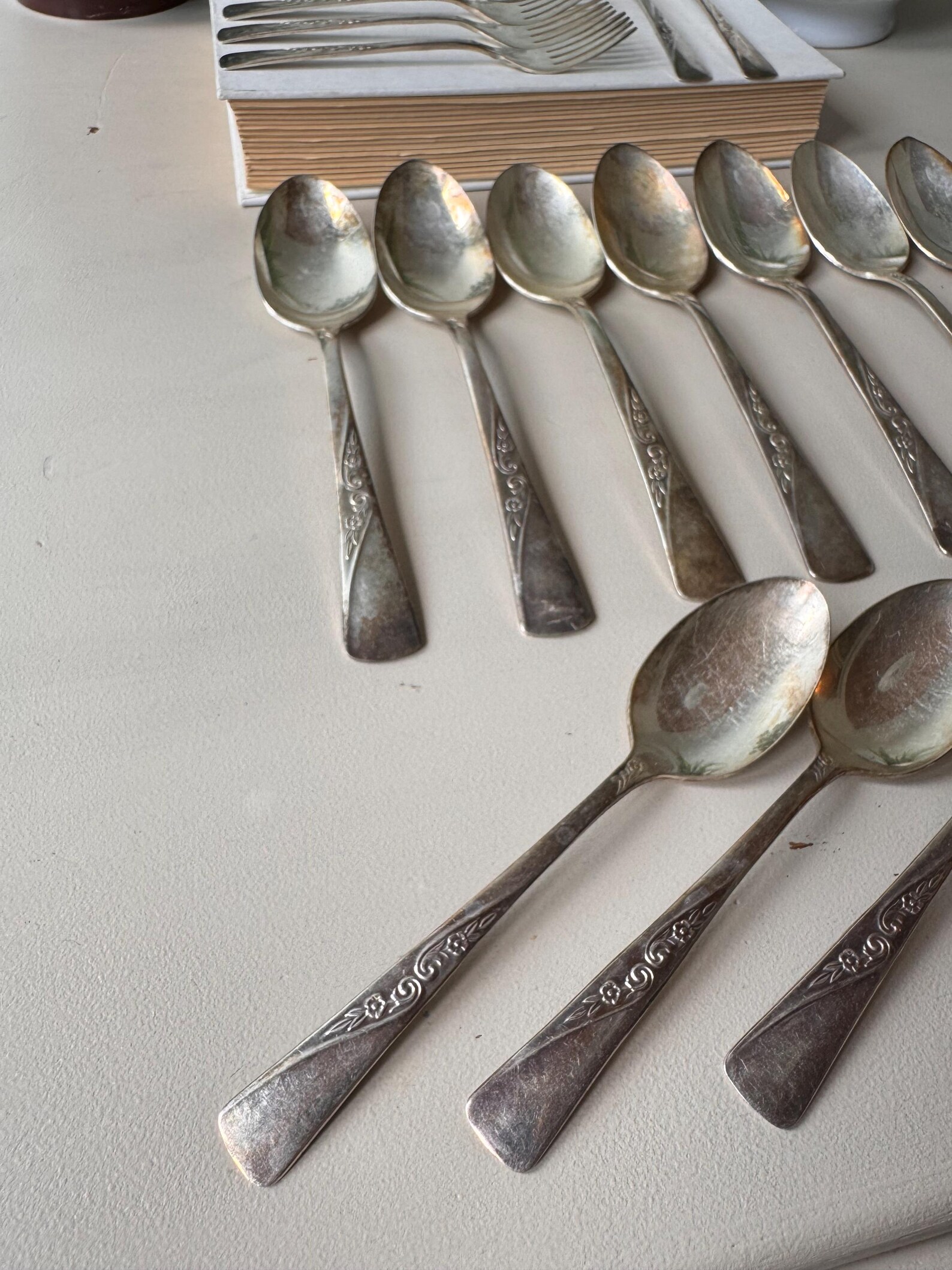 Vintage 1950s Revelation Precious Flower Silver Plated Flatware, Set of ...