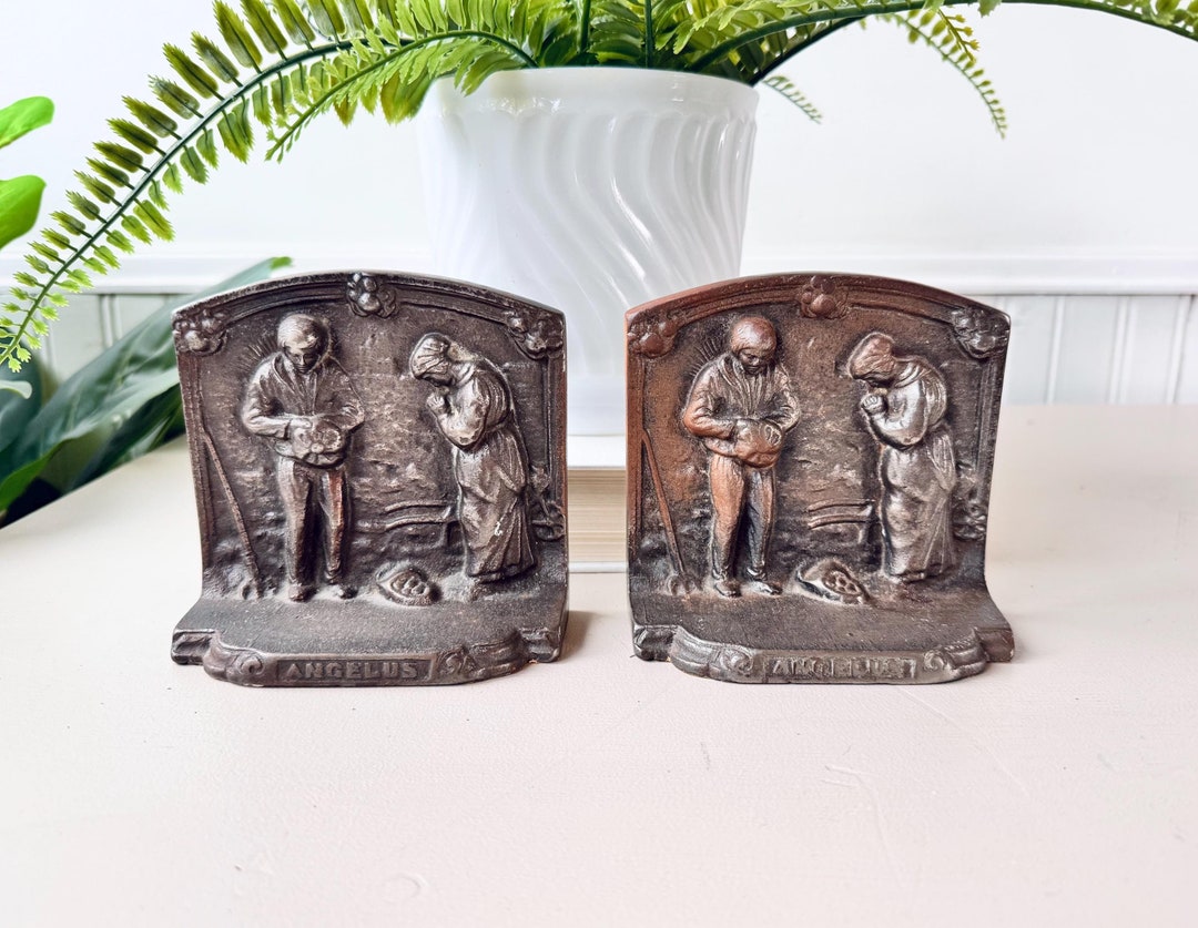 Vintage 1940s Cast Iron Copper Finish ‘the Angelus’ Call to Pryer ...