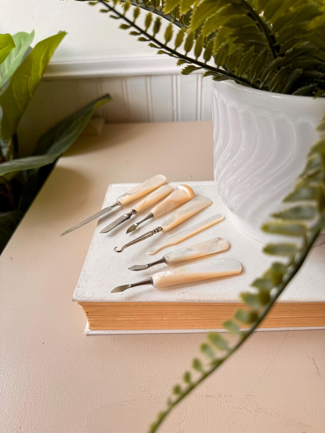 Vintage 1920s Mother of Pearl Manicure 7-piece Set, Antique Narce Nail ...