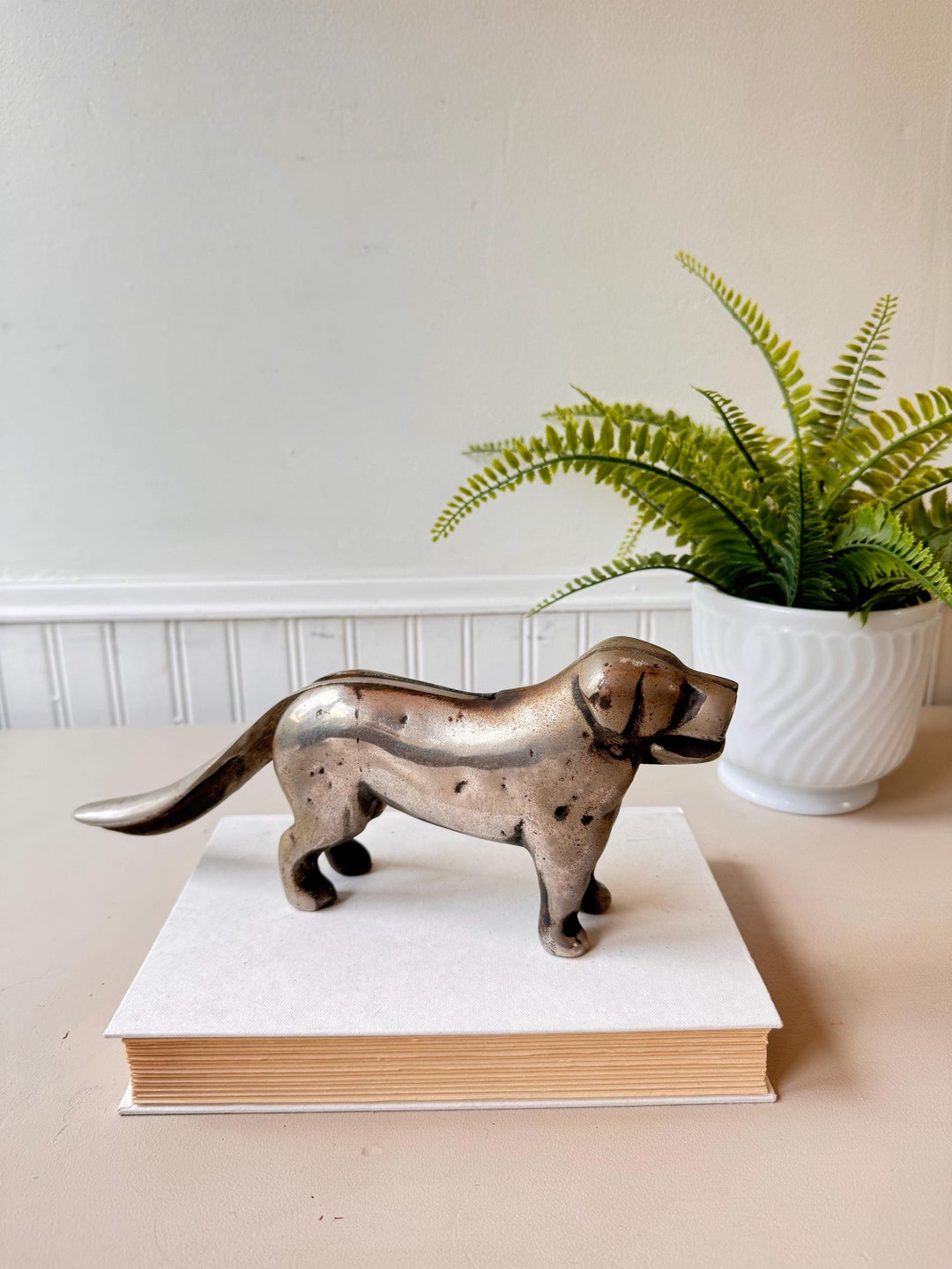 Vintage 1920s Heavy Cast Iron Dog Nutcracker, Heavy Metal Saint Bernard ...