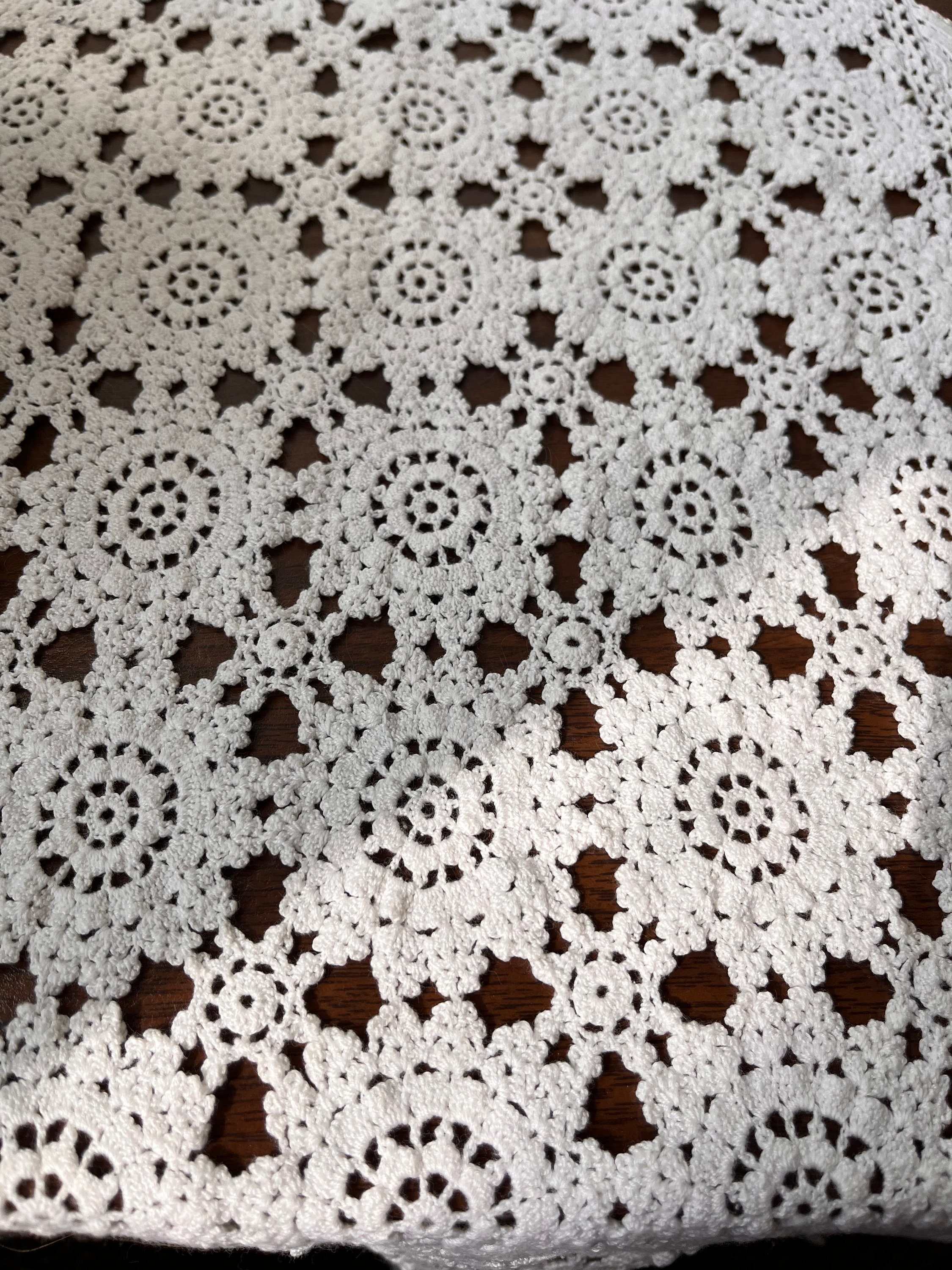 Vintage Handmade Crochet Table Runner Placemat Doily Decor - Etsy