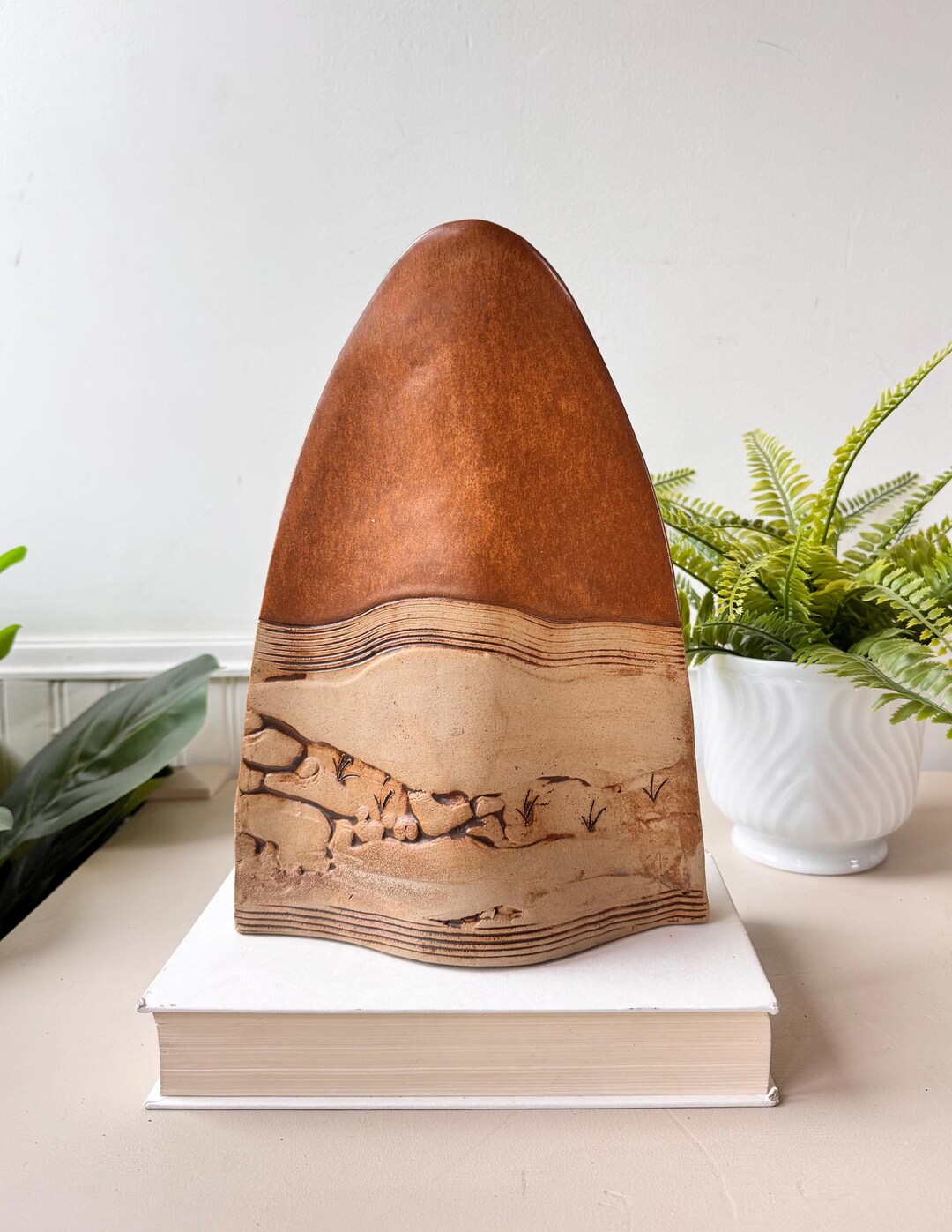 Vintage 1970s ALKA Signed & Sticker 12" Studio Malta Pottery Vase, MCM ...
