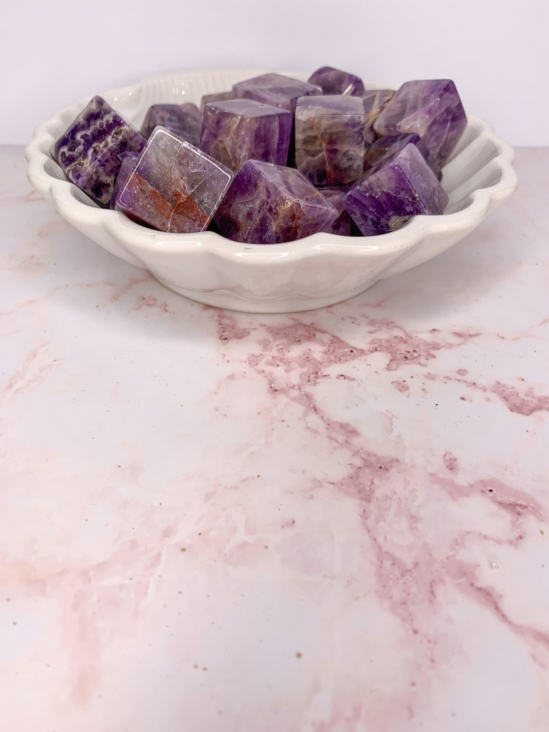 Purple Amethyst Cube Like Stone, Amethyst Cube Shape, Purple Amethyst ...