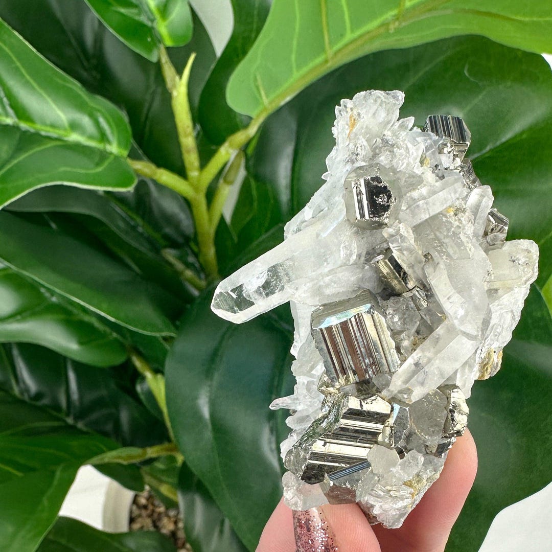 Small Clear Quartz With Pyrite- Choose Your Own - Etsy