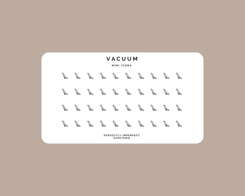 VACUUM / CHORES Mini Circle Icons Finance Planner Stickers - Etsy
