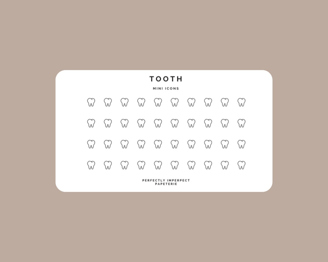 TOOTH / DENTIST - Mini Circle Icons | Finance Planner Stickers ...