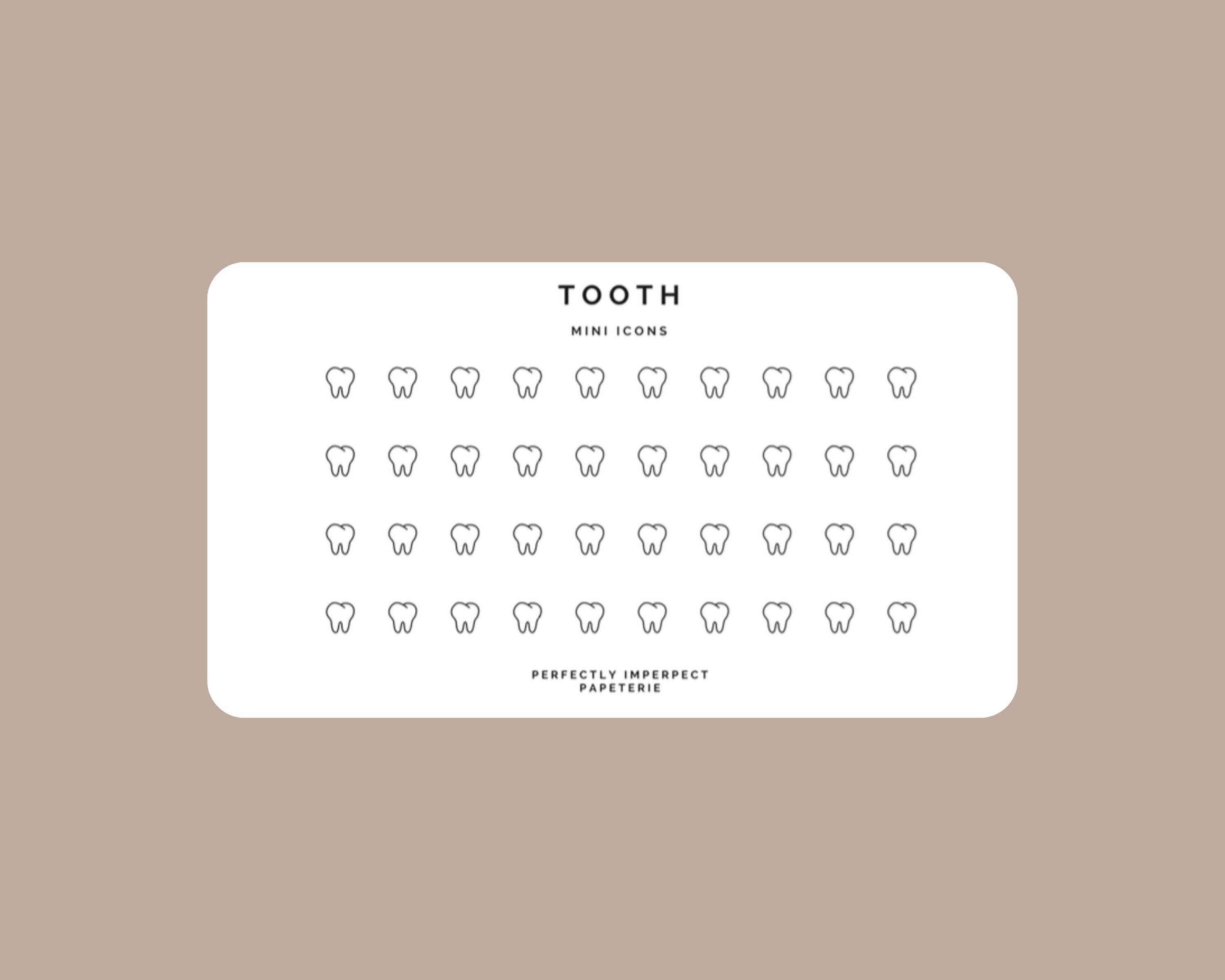 TOOTH / DENTIST - Mini Circle Icons | Finance Planner Stickers ...