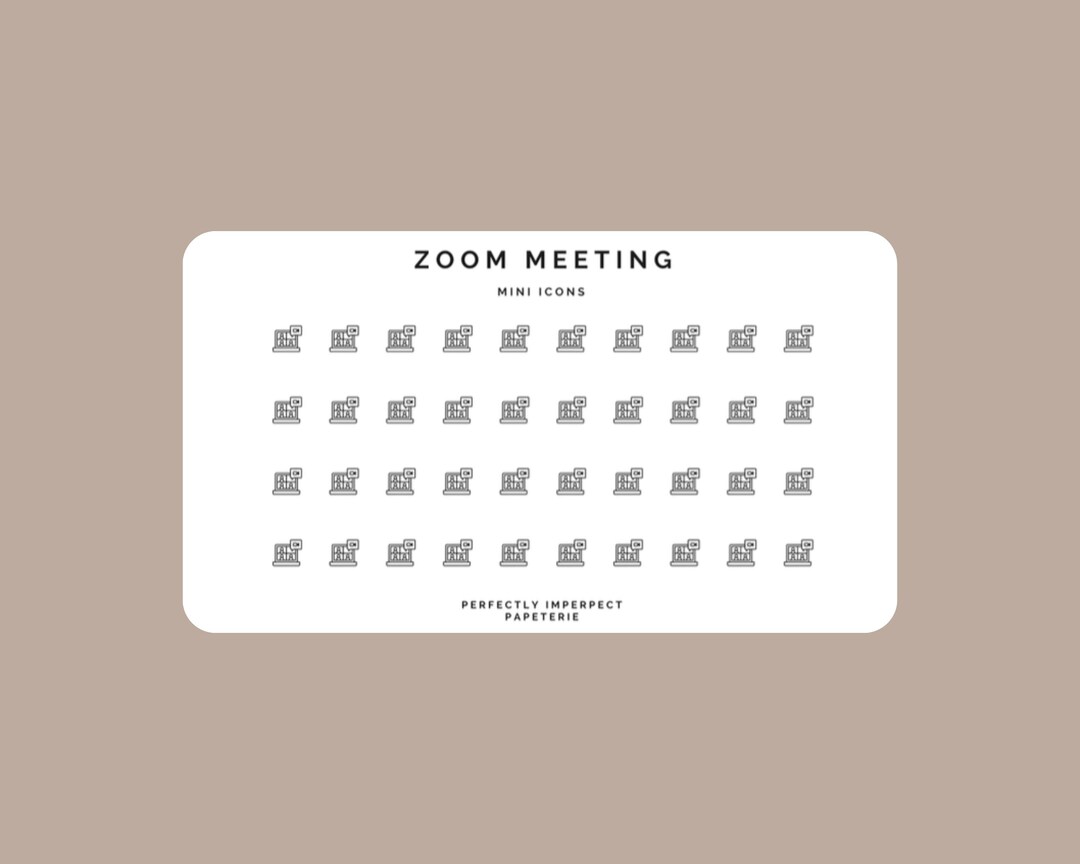 ZOOM MEETING / ZOOM - Mini Circle Icons | Finance Planner Stickers ...