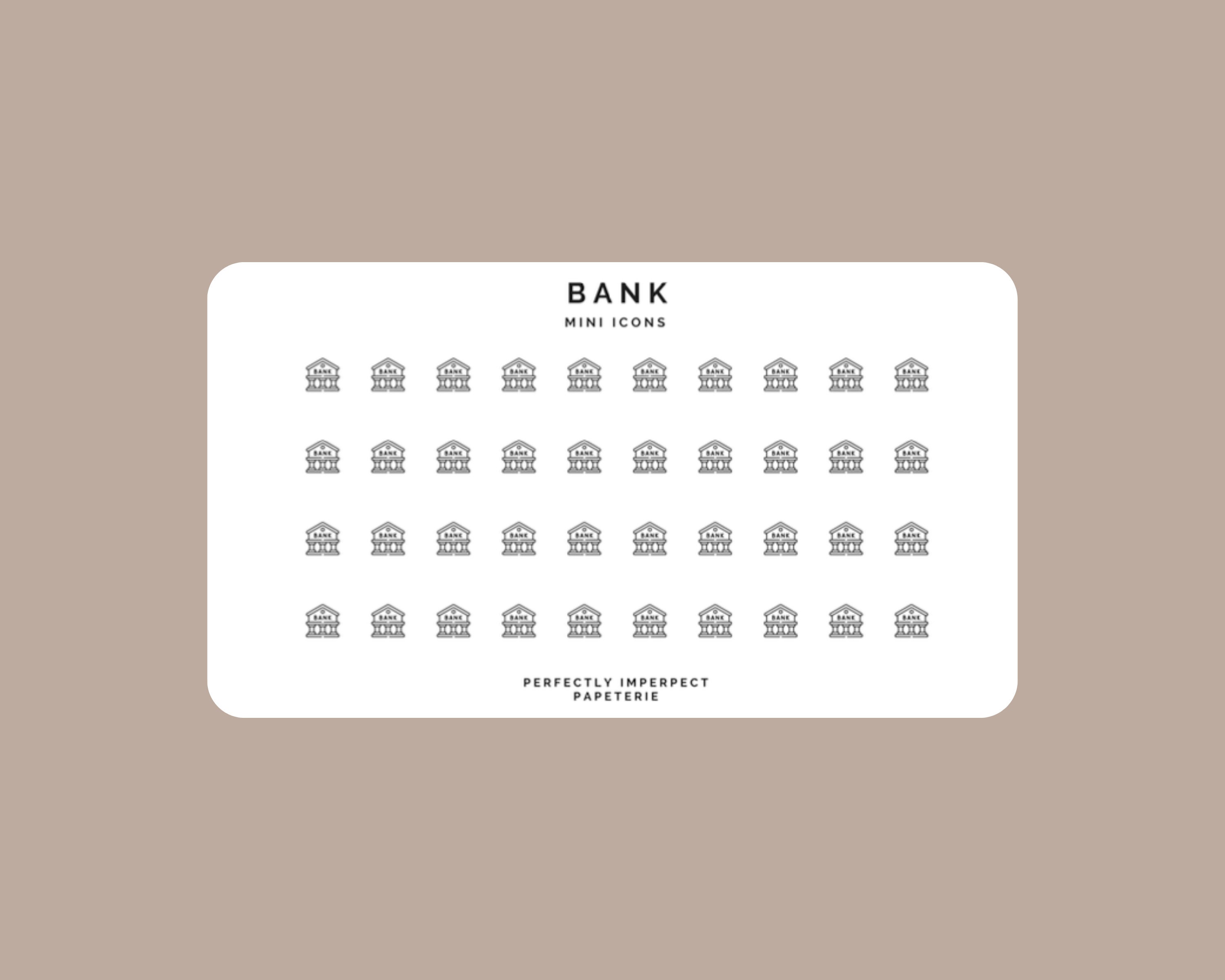 BANK / BANKING - Mini Circle Icons | Finance Planner Stickers | Minimal ...