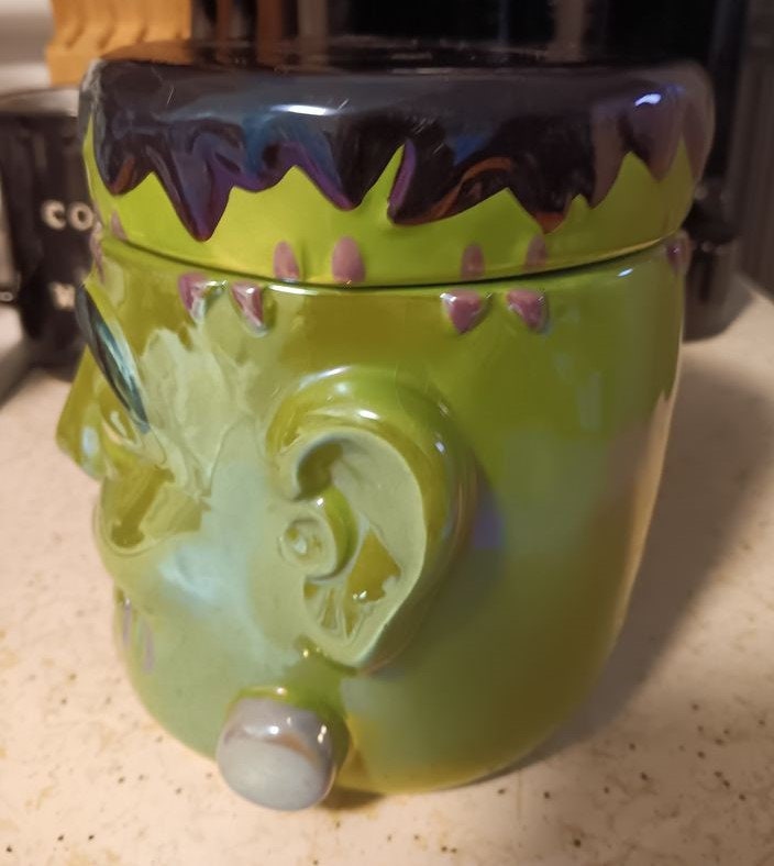 Frankenstein Iridescent Ceramic Jar Container Halloween Horror Decor - Etsy