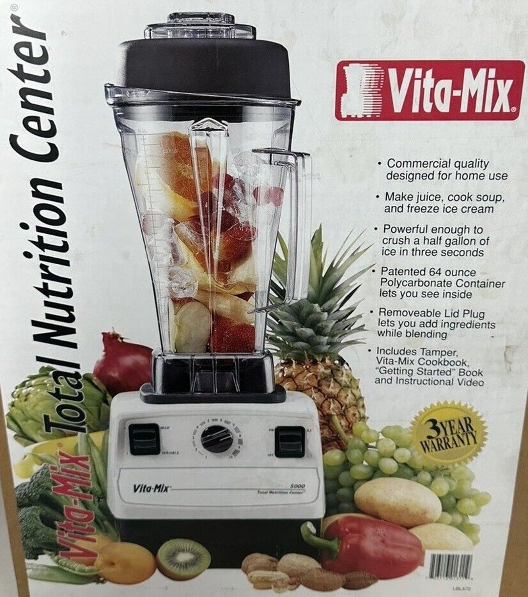 Vita-mix 5000 Total Nutrition Center Professional Blender VM0103 NEW ...