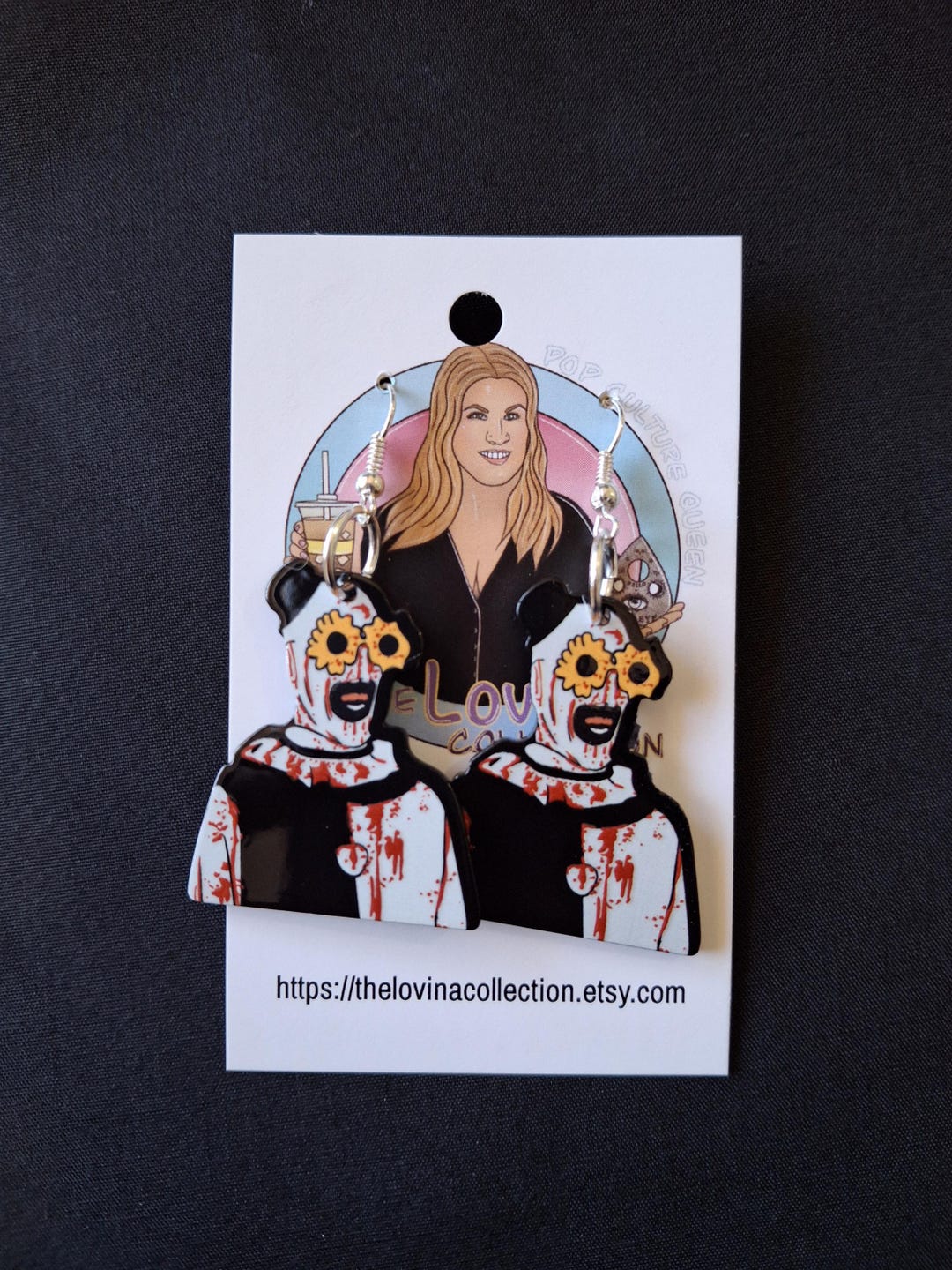 Art the Clown Earrings, the Terrifier, Halloween, Horror - Etsy