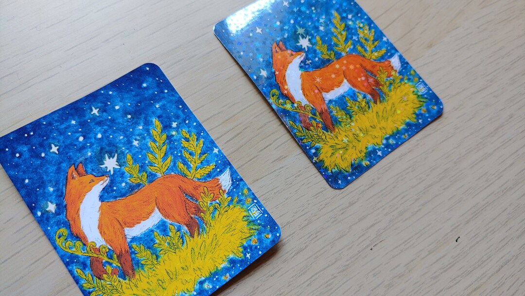 The Fox and the Will-o-wisp - Starry Holo Sticker or Matte Vinyl ...
