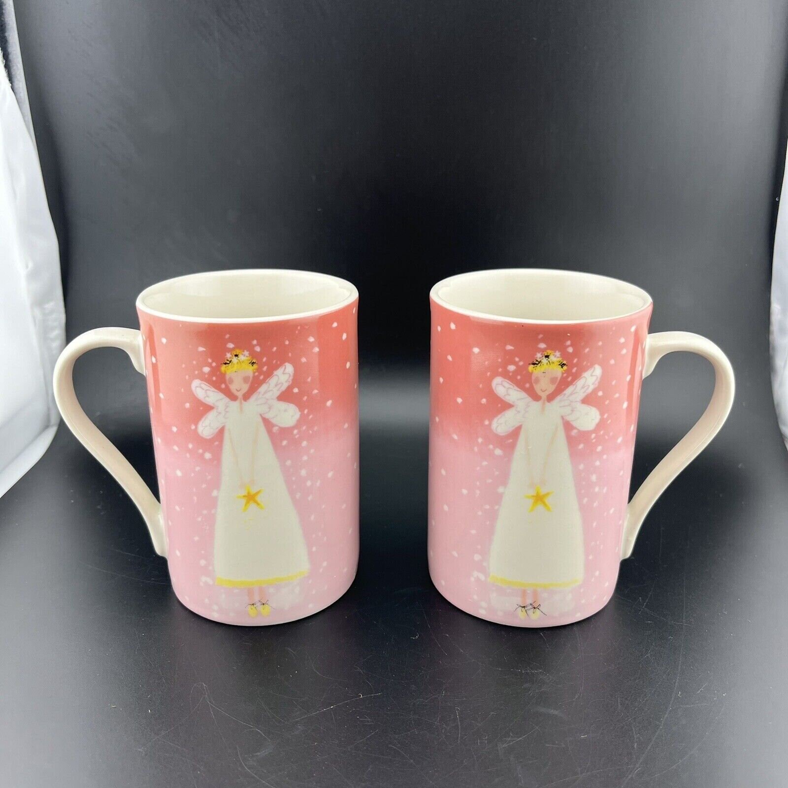 Y2k Retro Pair of Whittard of Chelsea Mugs Cups Tea Coffee Pink Angel ...