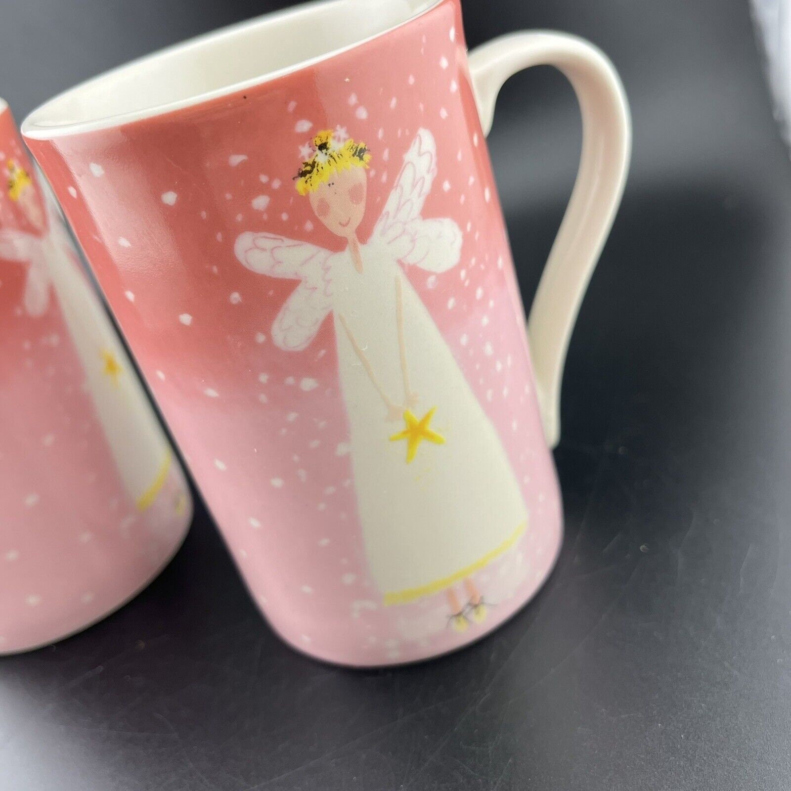 Y2k Retro Pair of Whittard of Chelsea Mugs Cups Tea Coffee Pink Angel ...