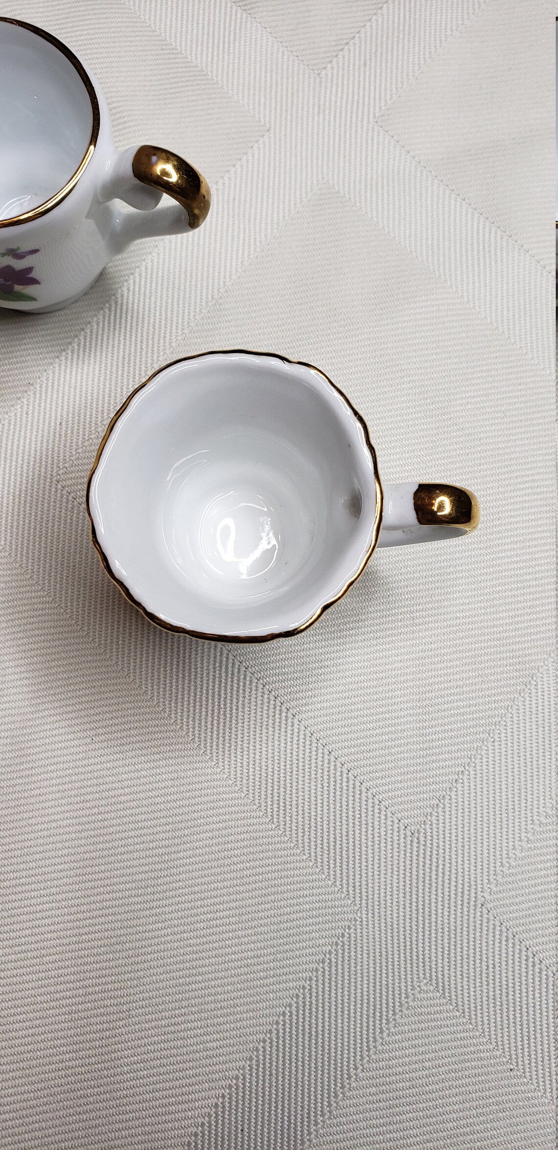 Lefton China Tea Cups Set Lilac Pattern 24k Gold Accents - Etsy