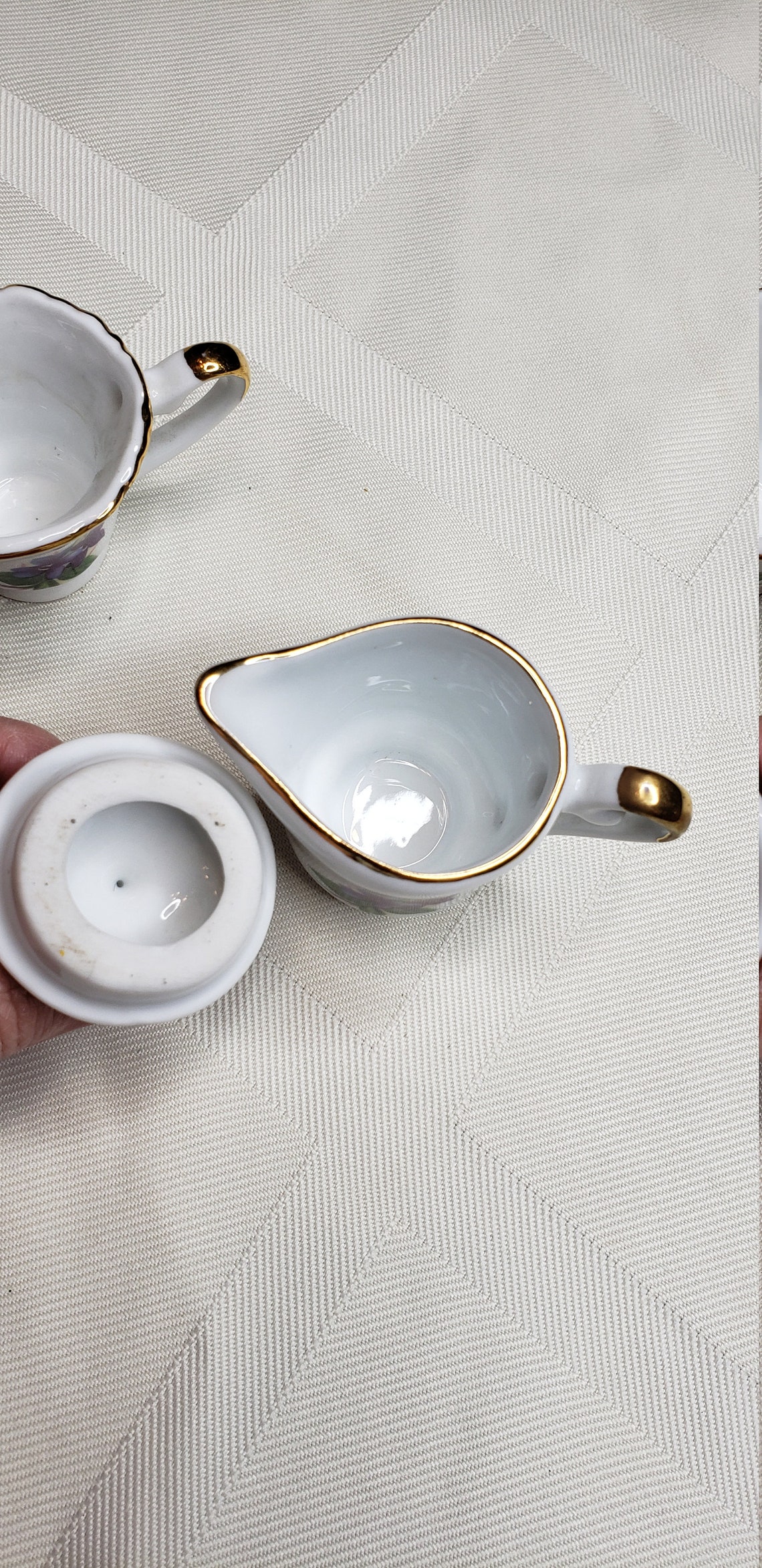 Lefton China Tea Cups Set Lilac Pattern 24k Gold Accents - Etsy