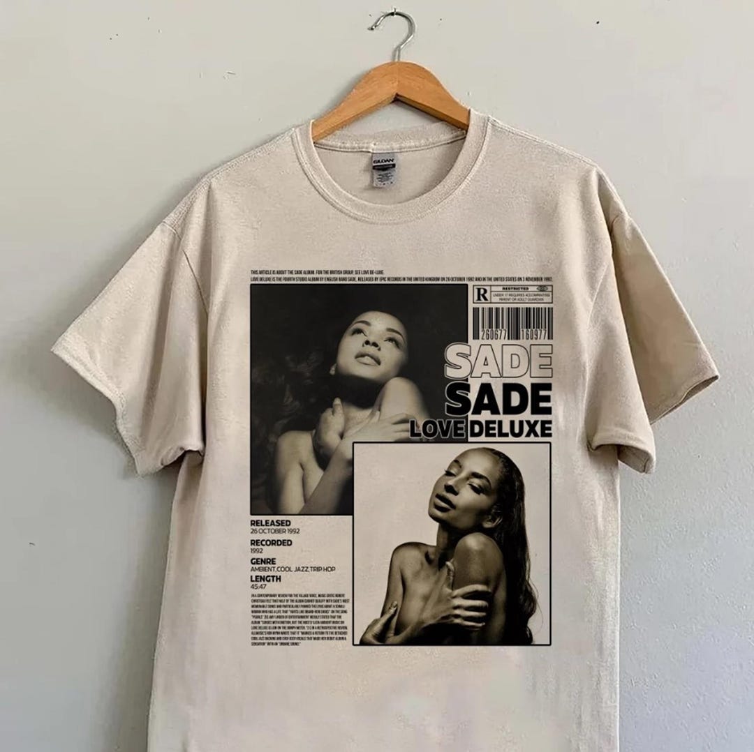 Sade Adu Graphic T-shirt, Vintage Sade T-shirt, 90s Sade Shirt, Music ...