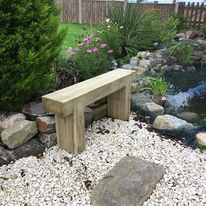 2 Seater Wooden Rustic Garden Bench Sleeper Seat Outdoor Patio - Etsy UK