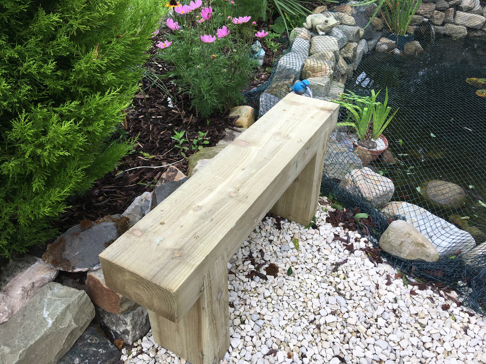 2 Seater Wooden Rustic Garden Bench Sleeper Seat Outdoor Patio - Etsy UK