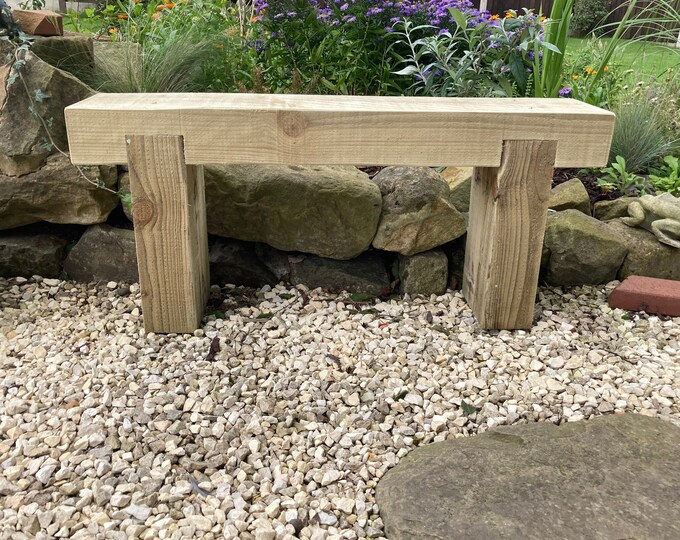 Rustic Garden Bench - Etsy UK
