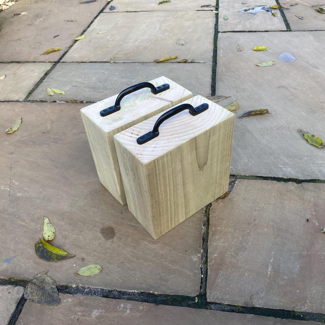 2 X Wooden Rustic Sleeper Door Stops Indoor Outdoor - Etsy UK