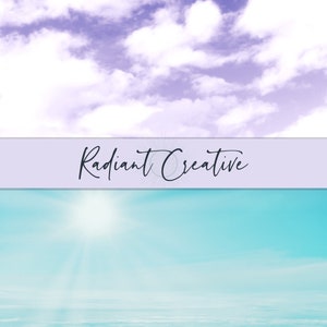 Pastel Clouds Sky Digital Paper Pack Backgrounds Printable | Etsy