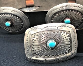 Turquoise Concho Belt - Etsy