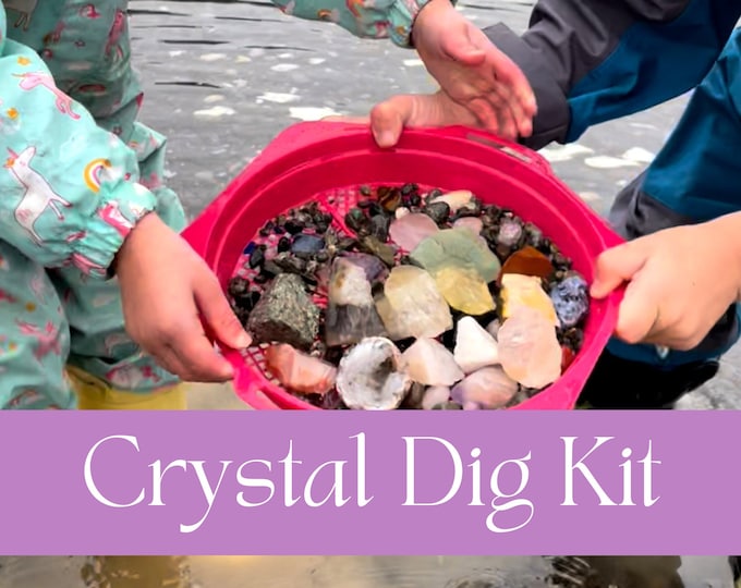 12 Pound Crystal Gemstone Dig Kit, DIY Mining Bucket, Crystal Mystery ...