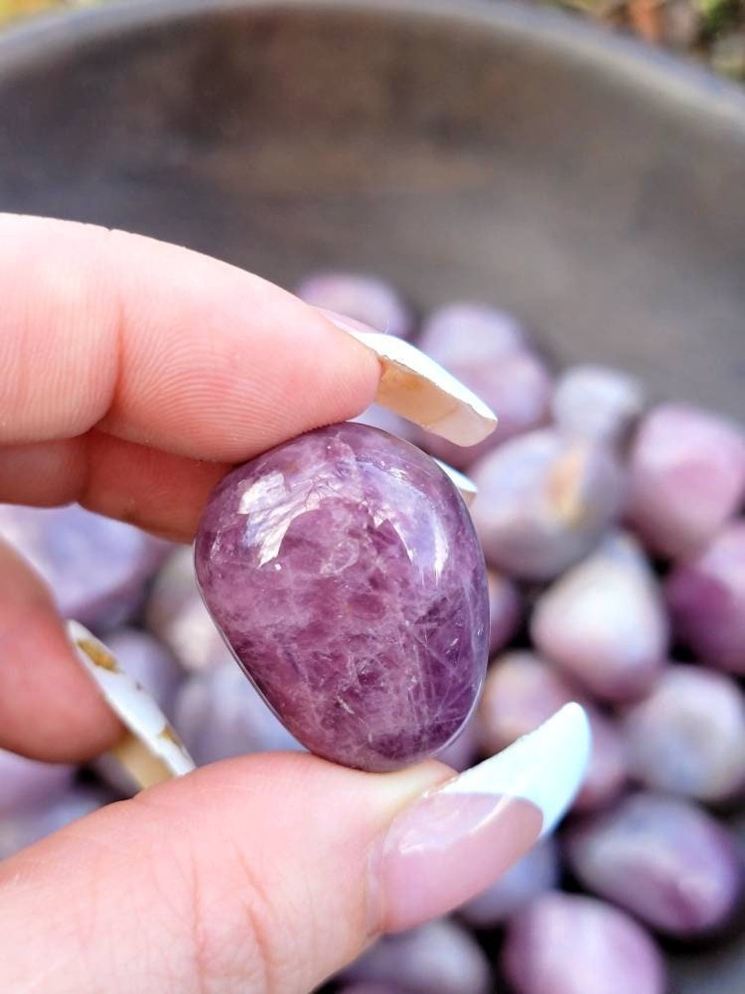 Purple Rose Quartz Polished Tumbled Stones Healing Crystals & Stones ...