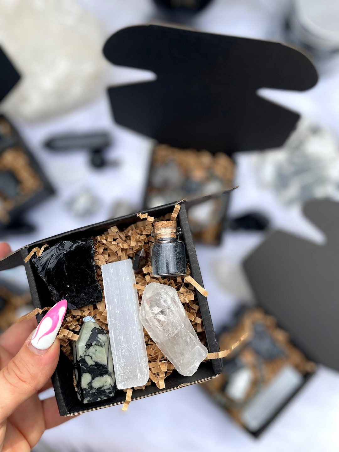 Spooky Crystals Gift Box, Halloween Crystals for Her, Protection ...