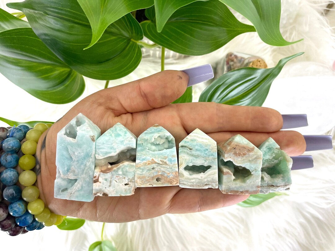 Hemimorphite Crystal Tower, Druzy Tower Room Decor, Meditation Crystals ...