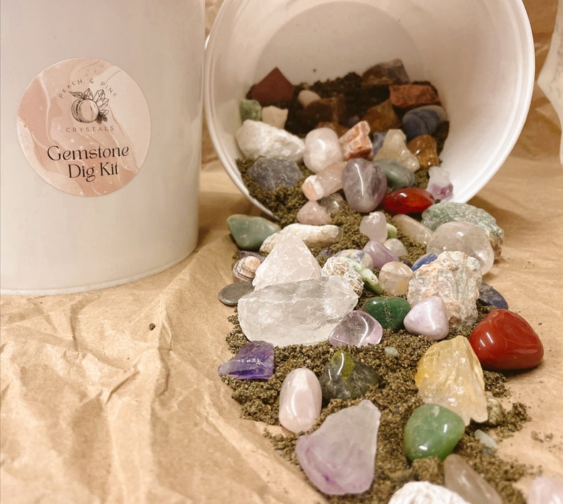 12 Pound Crystal Gemstone Dig Kit DIY Mining Bucket Crystal - Etsy